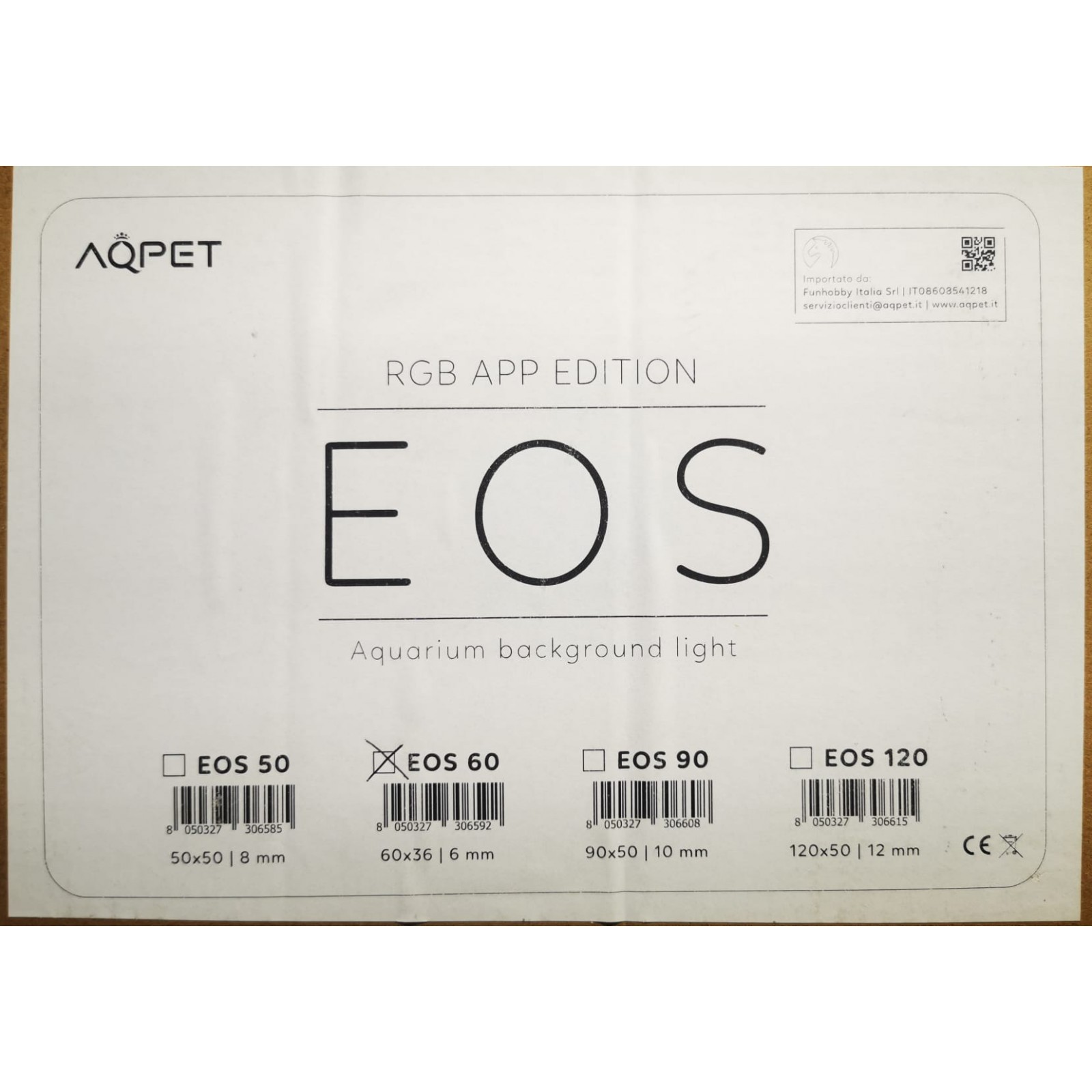 AQPET EOS sfondo luminoso RGB Light screen ground